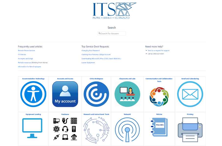 Empowering You 24/7 Through The Self-Service ITS Knowledge Base | Pomona College in Claremont ...